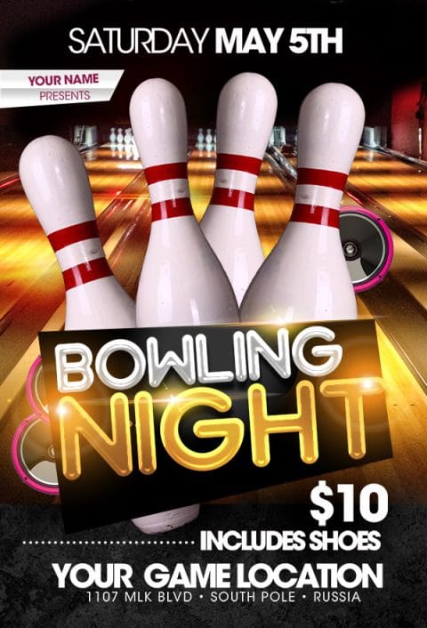 Bowling Night - ClubPSD