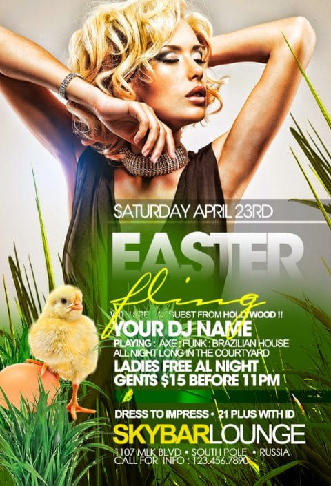 Customize Easter Party Flyers - Club PSD