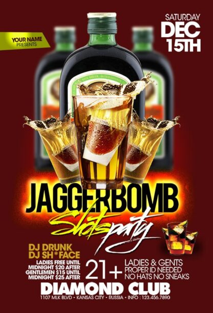 Jaggerbomb Shots Party - ClubPSD