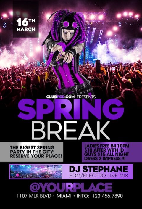 Spring Break Dance Party - ClubPSD