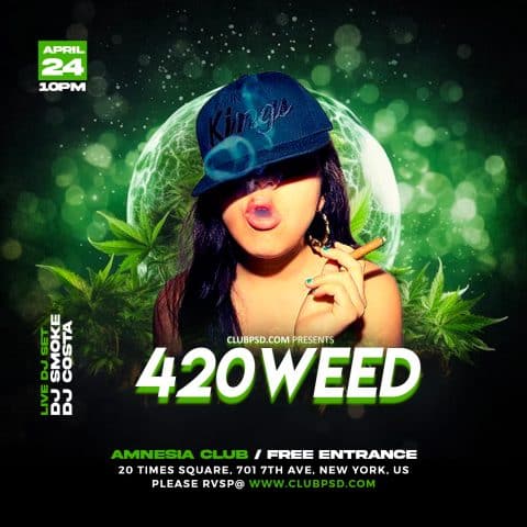 Download 4/20 Party flyers - Club PSD